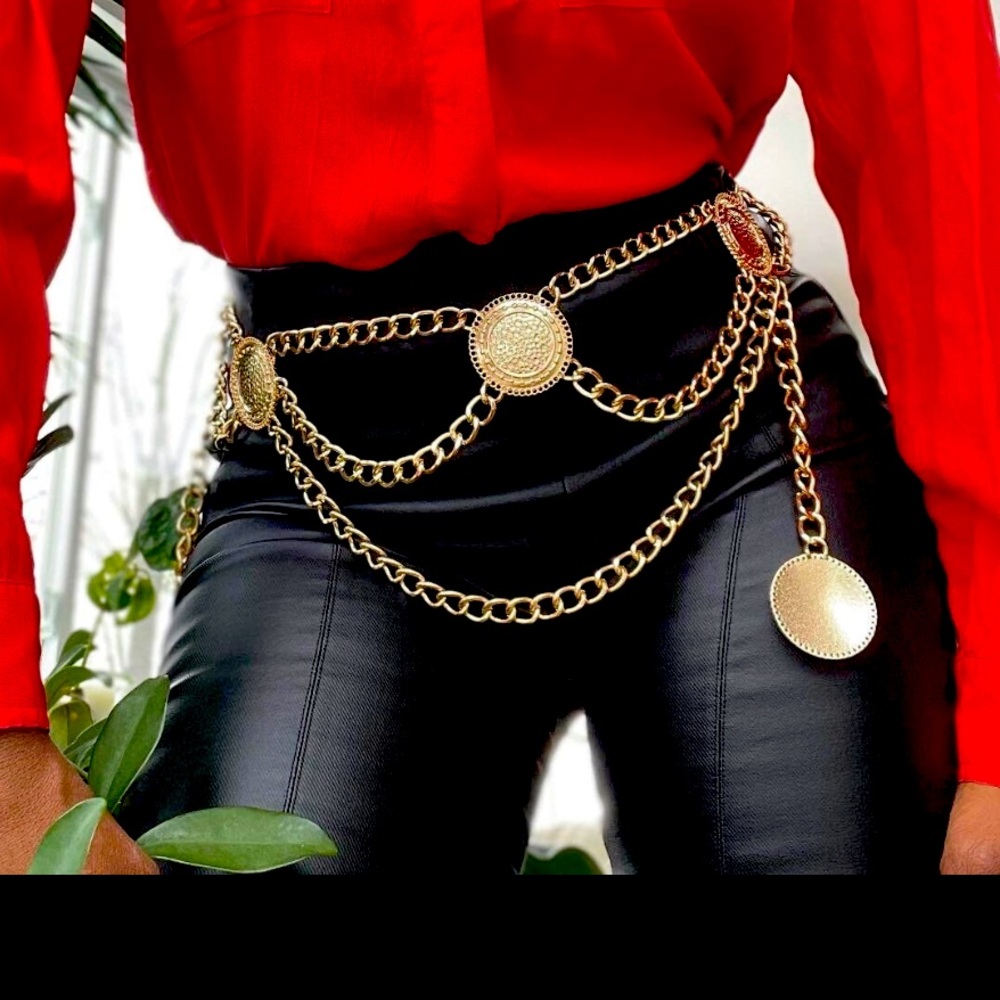 Gold Chain Belt - Gem